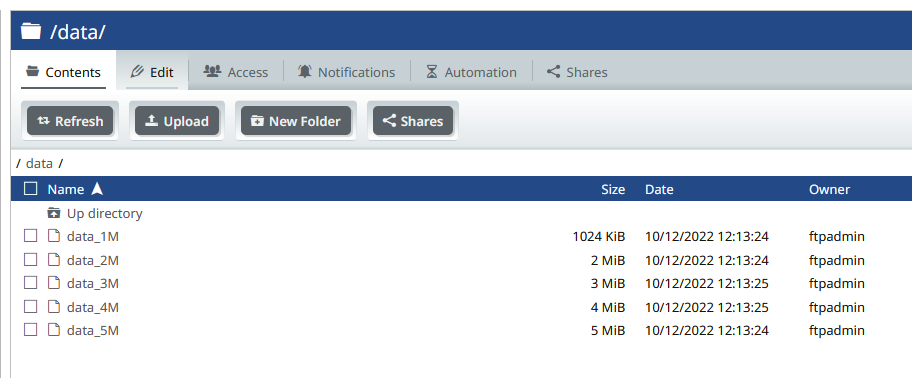 How to receive data from a client using Share (Inbound).